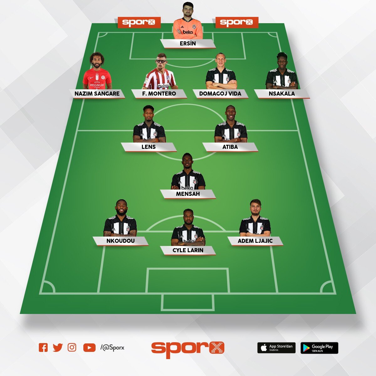 Profesyonel BJK Kadro 2020 2021 Sporx lk11